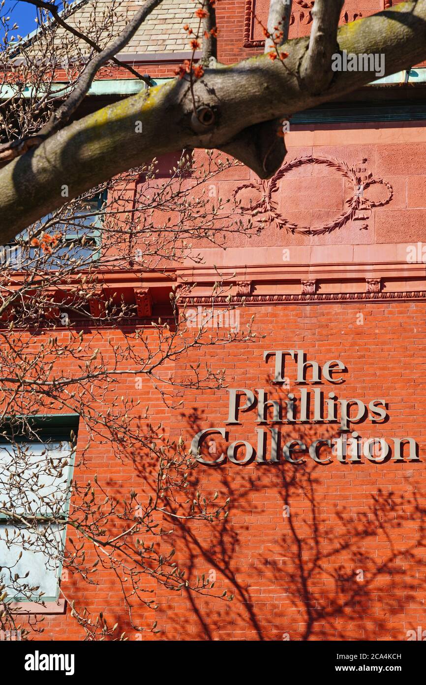 WASHINGTON, DC -23 FEB 2020- View of the Phillips Collection, a museum ...