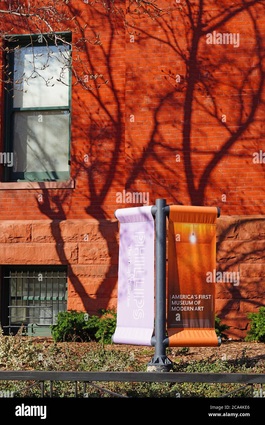 WASHINGTON, DC -23 FEB 2020- View of the Phillips Collection, a museum ...