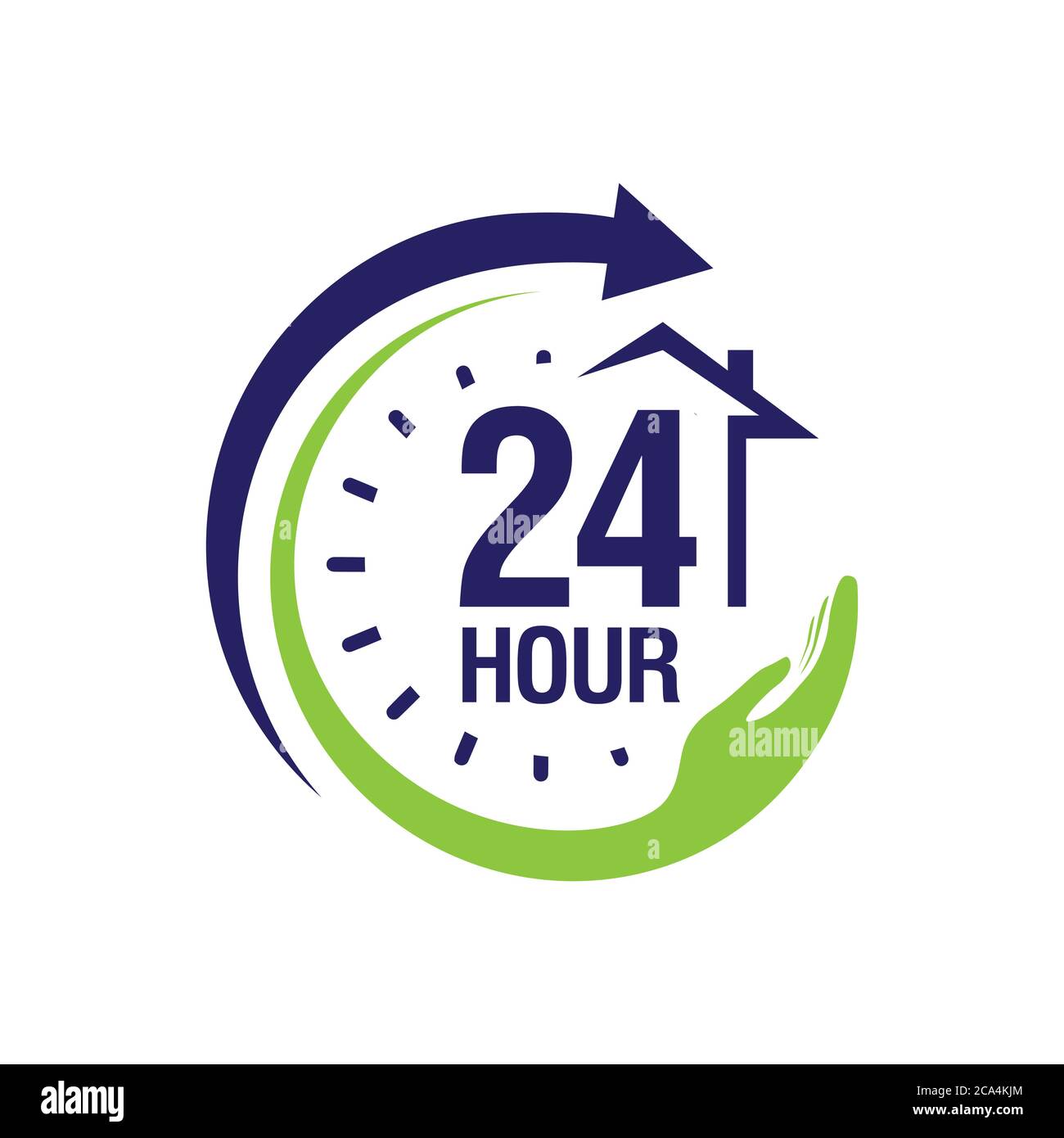 24 hour medical care service vector icon. day/night services button ...