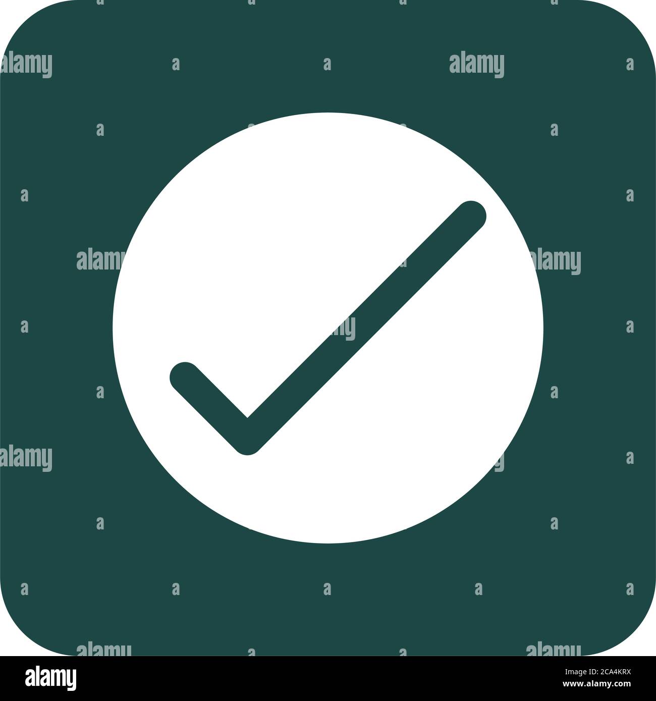 mobile application check mark web button menu digital flat style icon ...