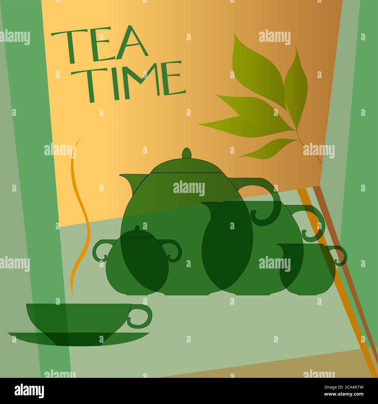 tea menu card, design template, copy space Stock Vector Image & Art - Alamy