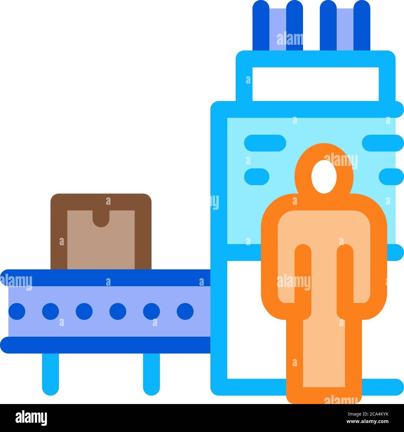 manufacturing machine operator icon vector outline illustration Stock ...