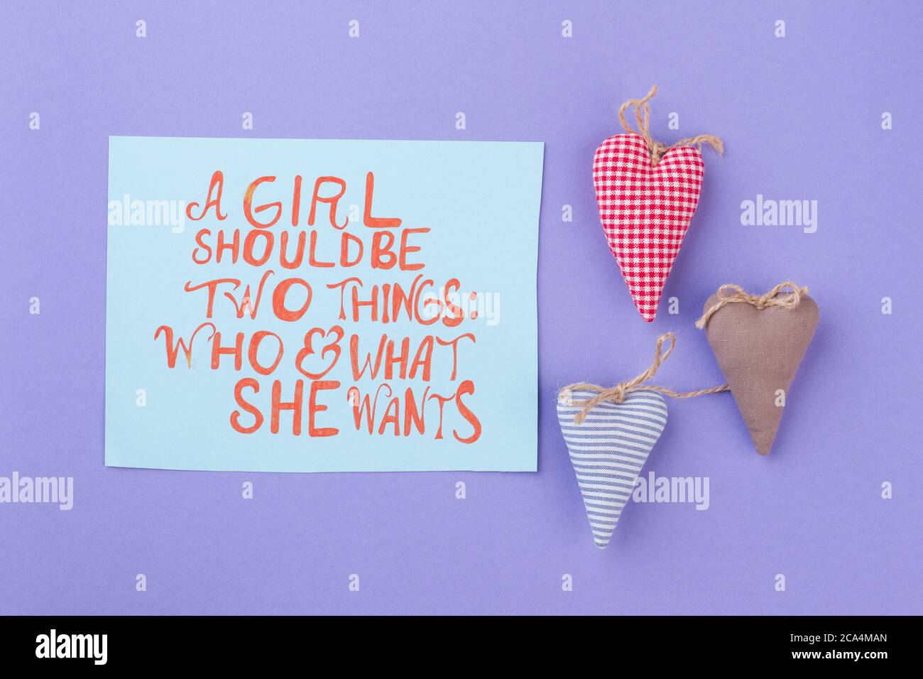 Heart-shaped cloth hearts Stock Photo - Alamy