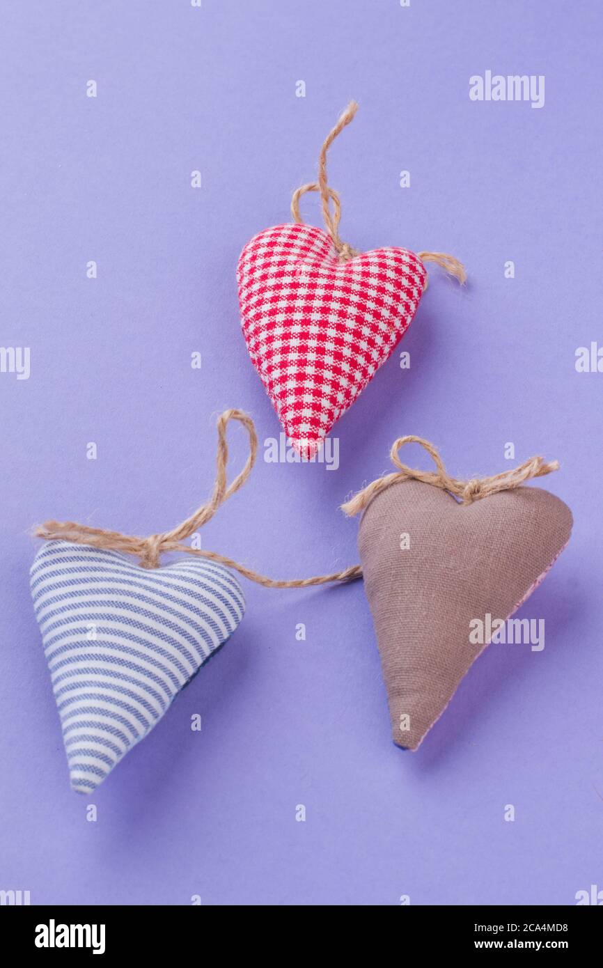 Close up cloth hearts Stock Photo - Alamy