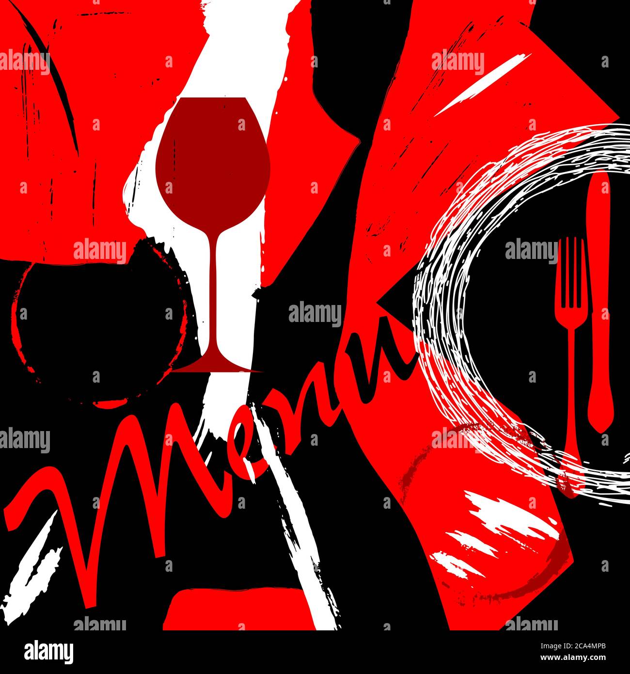 menu card design template for restaurant, grungy Stock Vector Image ...