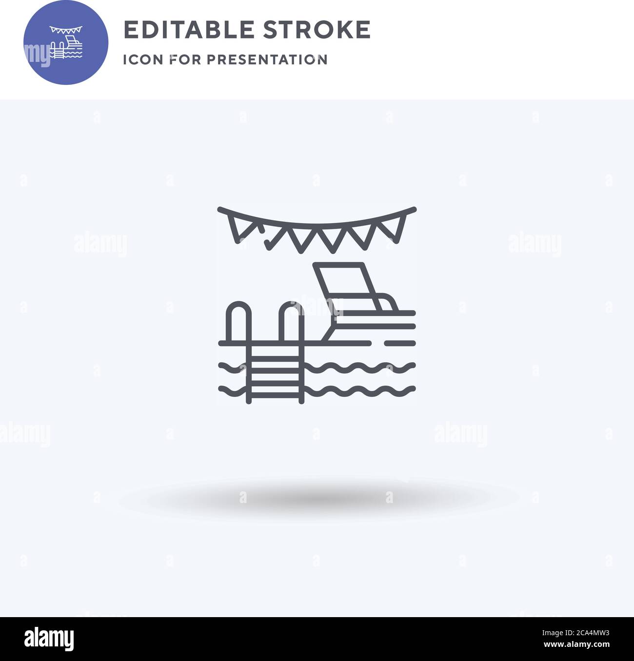 Pool Party icon vector, filled flat sign, solid pictogram isolated on ...