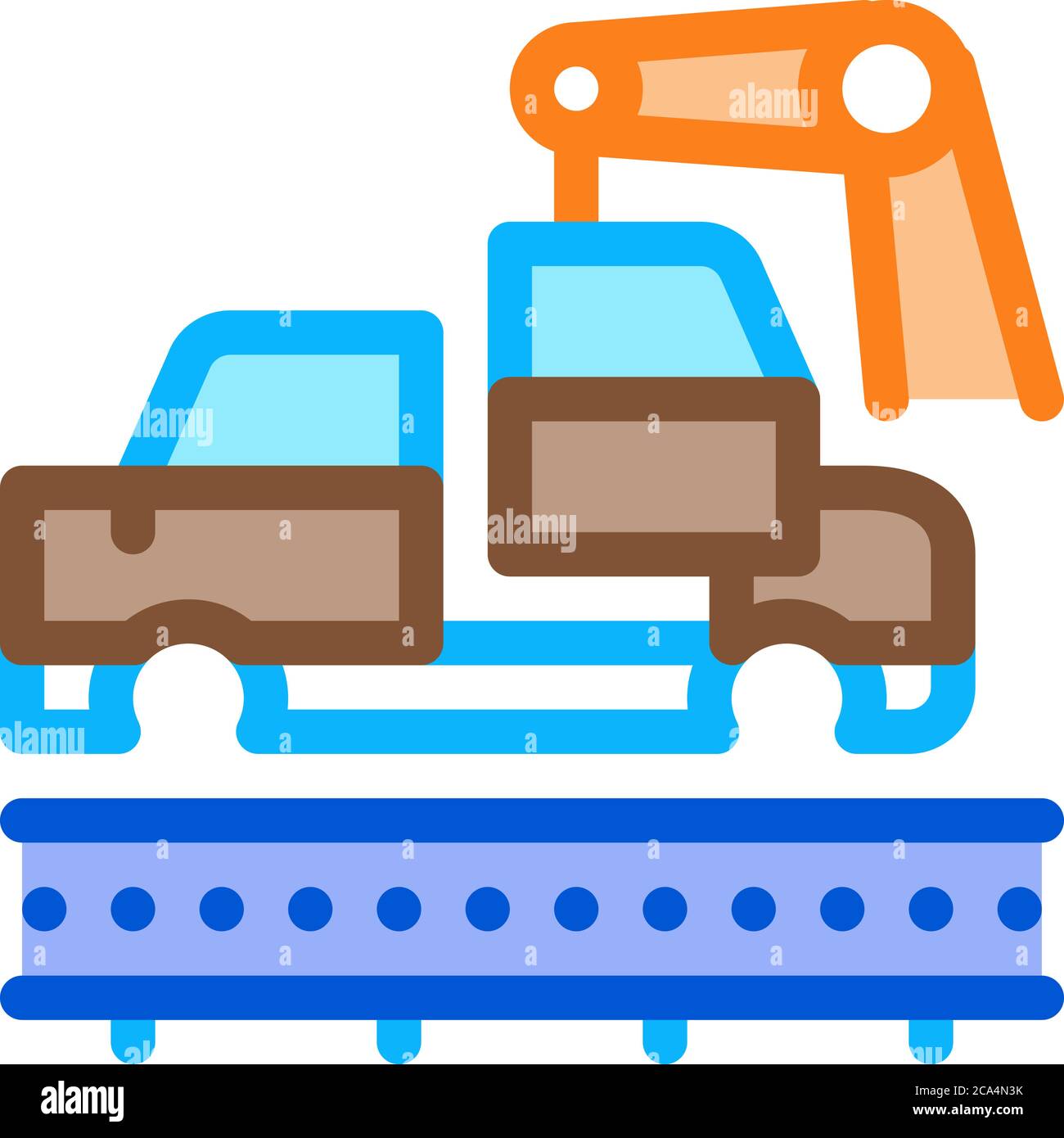 car manufacturing icon vector outline illustration Stock Vector Image ...