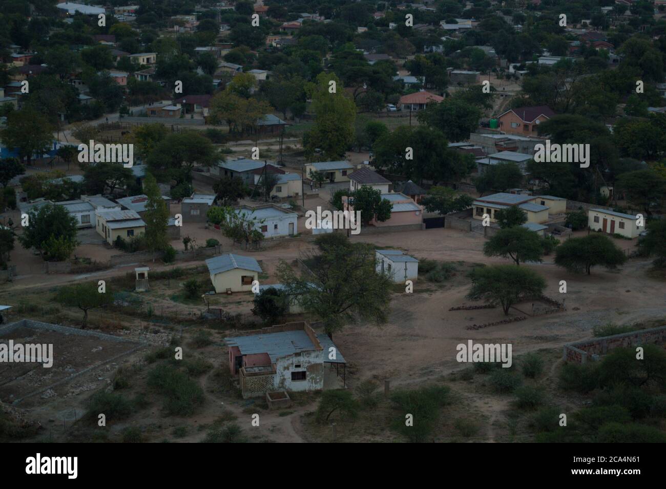 Sunset with Landscape and Cityscape seen from a Hill in Mochudi ...