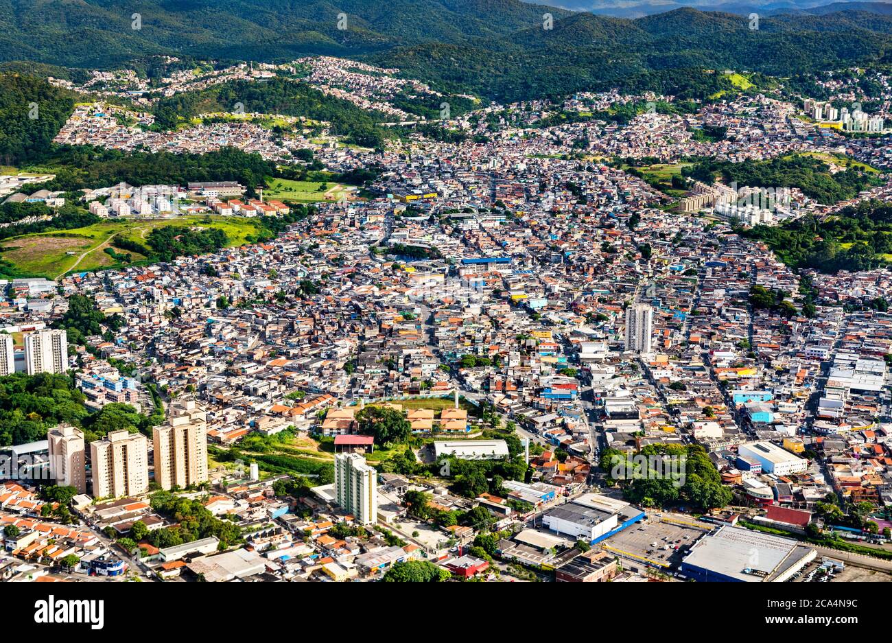 Aerial view of Sao Paulo suburbs in Brazil Stock Photo - Alamy