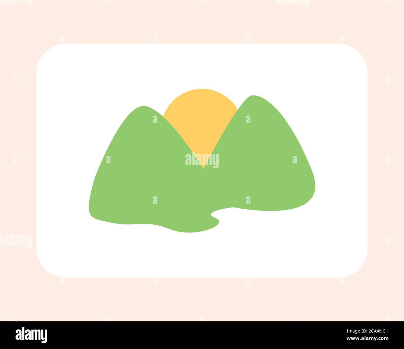 landscape picture line and fill style icon design, Image photography ...