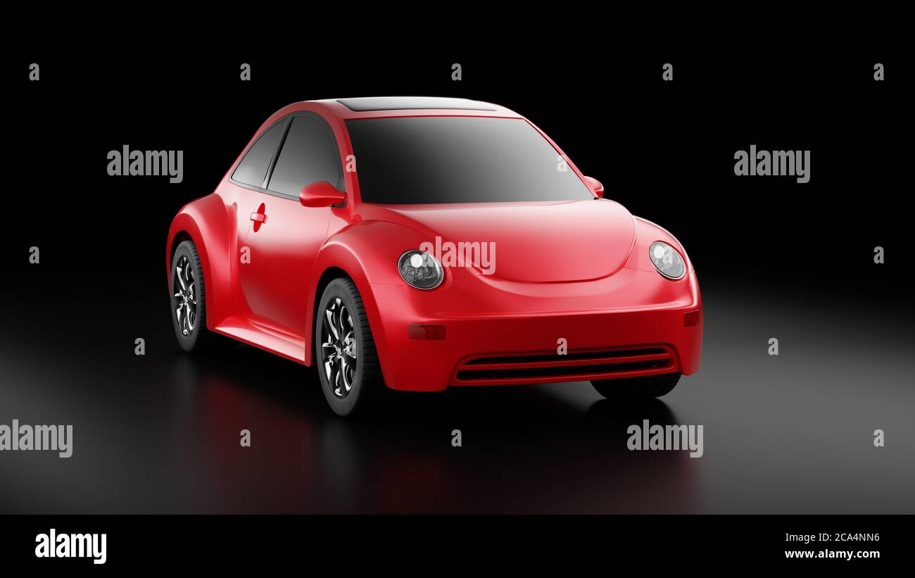 Front view of eco red concept car on black background Stock Photo - Alamy