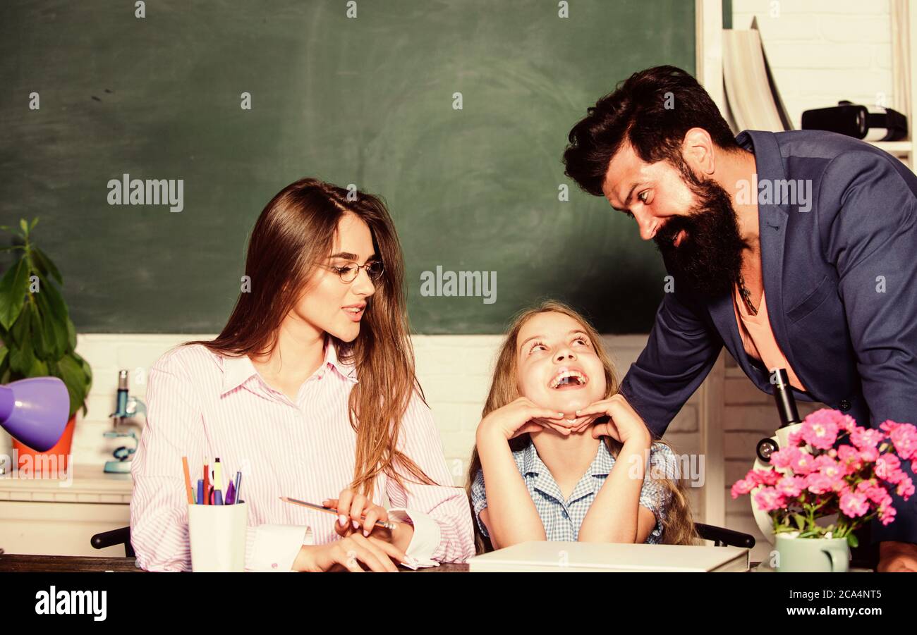 A foundation for the future. Prepare child for future. Happy family ...