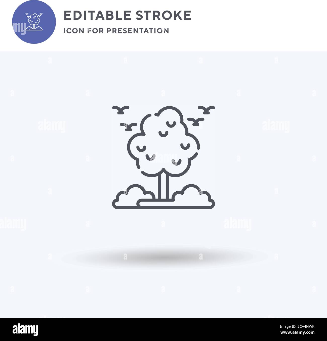Tree icon vector, filled flat sign, solid pictogram isolated on white ...