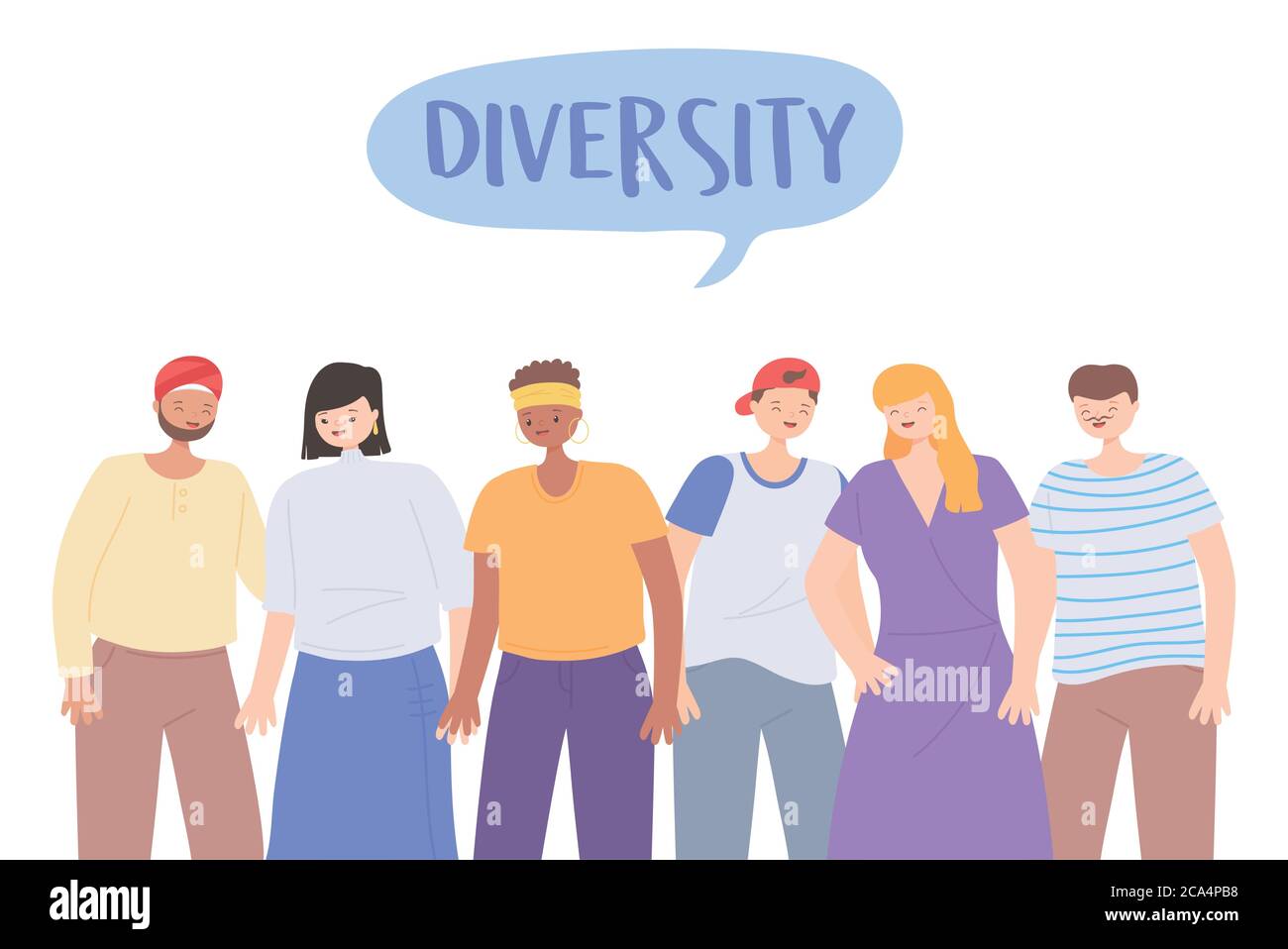 diverse multiracial and multicultural people characters different ...