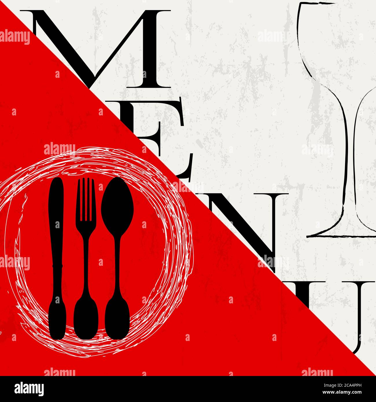 menu card design template for restaurant, grungy Stock Vector Image ...