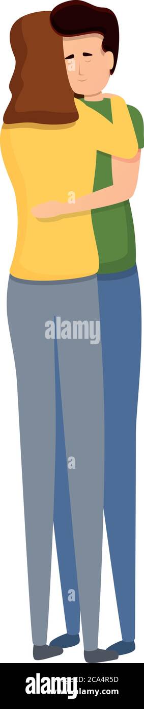 Affection hug icon. Cartoon of affection hug vector icon for web design ...