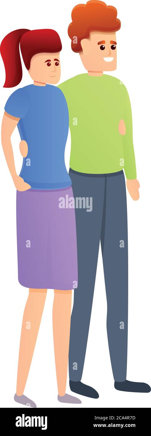 Affection young couple icon. Cartoon of affection young couple vector ...