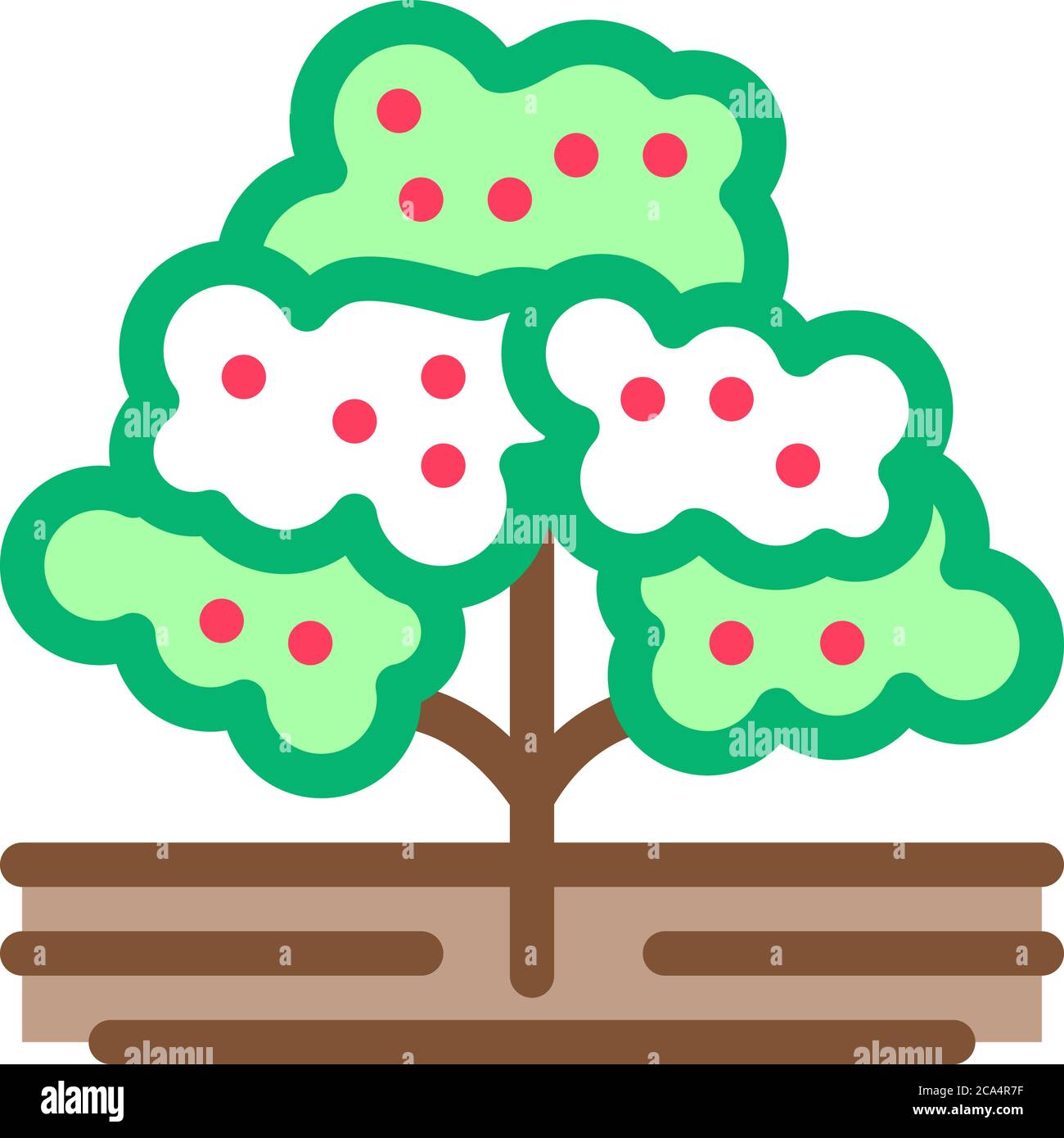 coffee tree icon vector outline illustration Stock Vector Image & Art ...