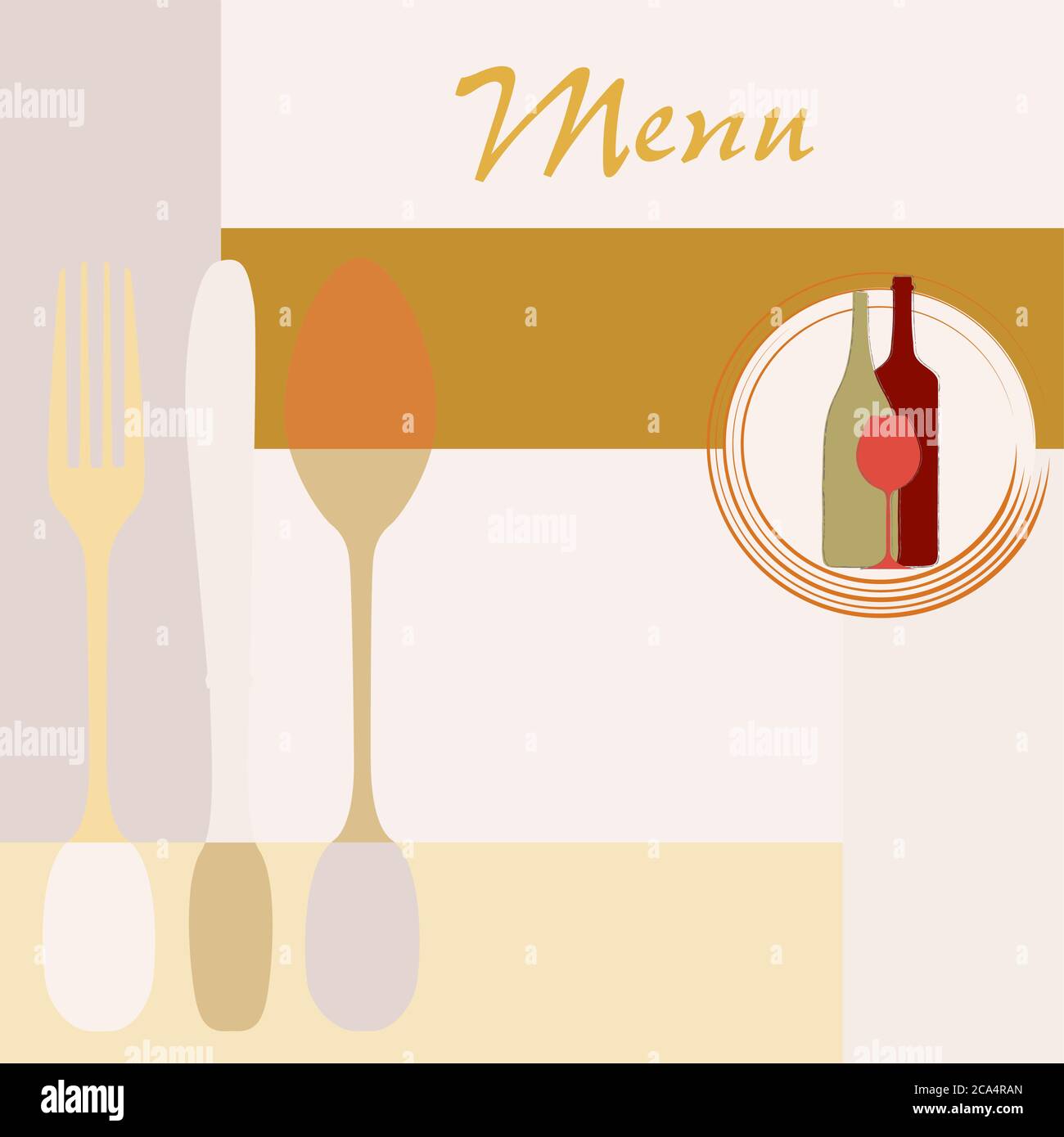 menu card design template for restaurant, copy space Stock Vector Image ...