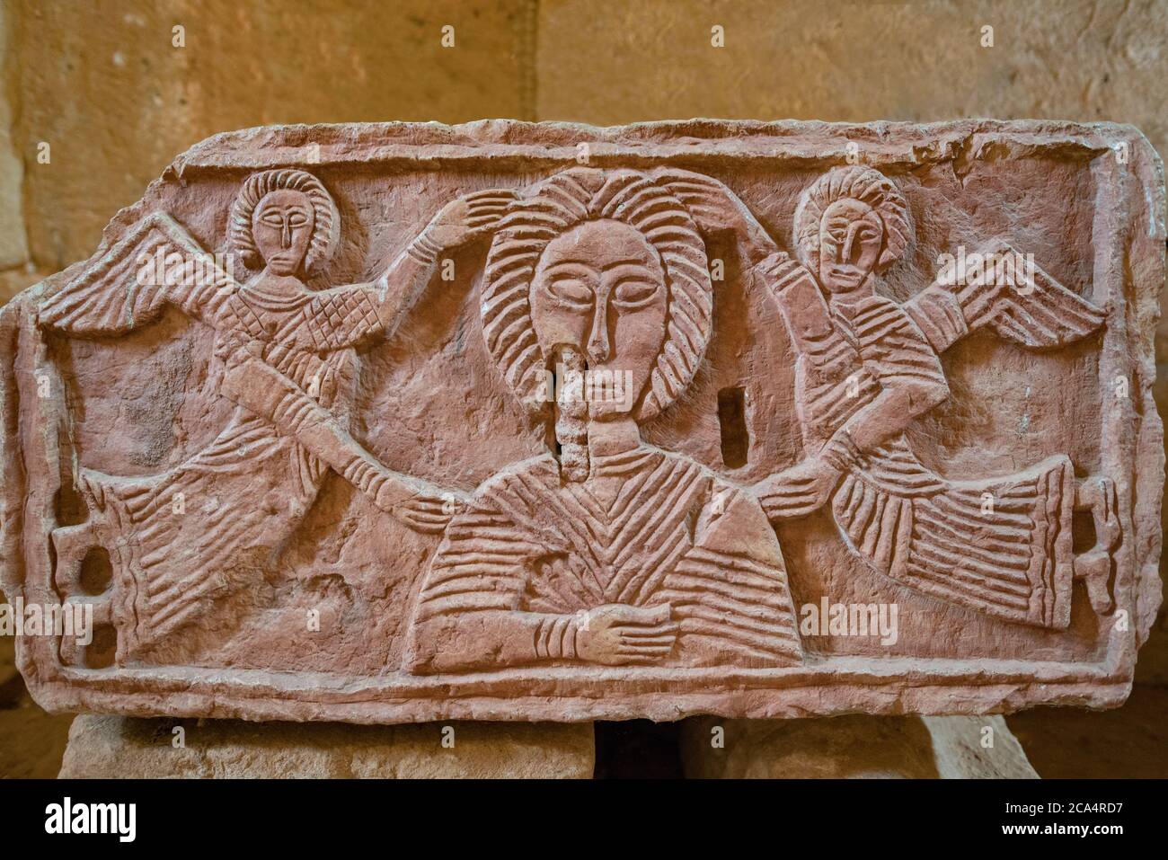 Visigoth church of Santa María de Lara near the village of Quintanilla ...