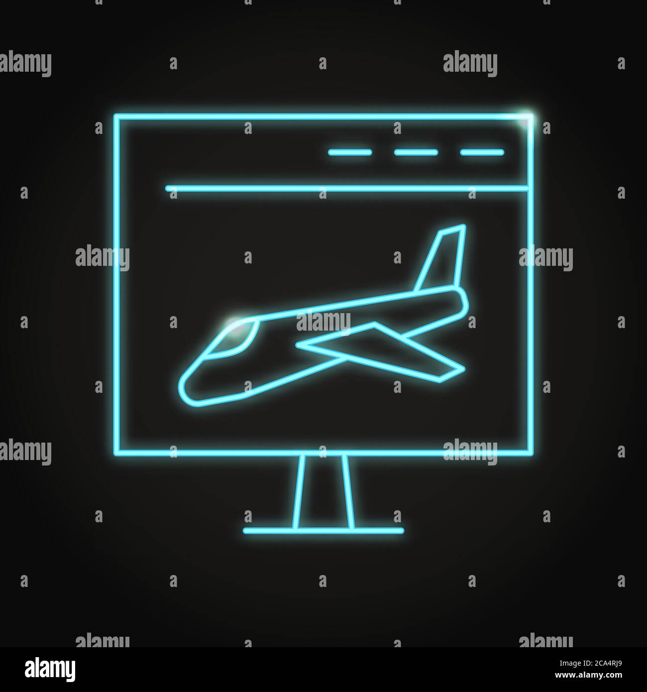 Landing icon line style Stock Vector Images - Alamy