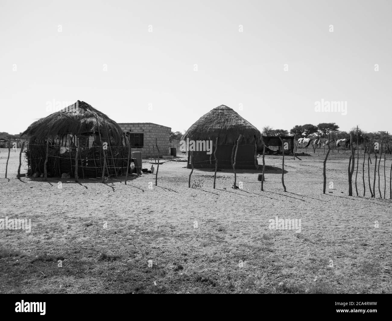 Village in botswana Black and White Stock Photos & Images - Alamy