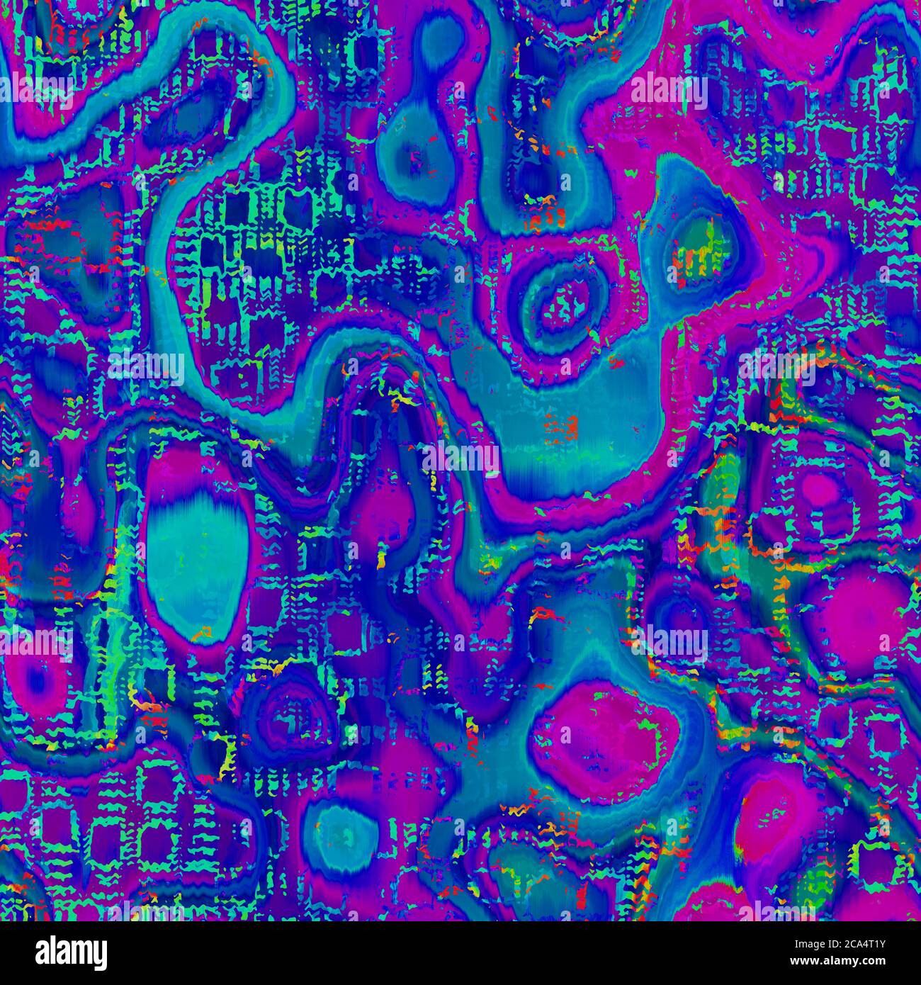 Seamless vibrant rainbow painted texture. Bold psychedelic neon glitch ...