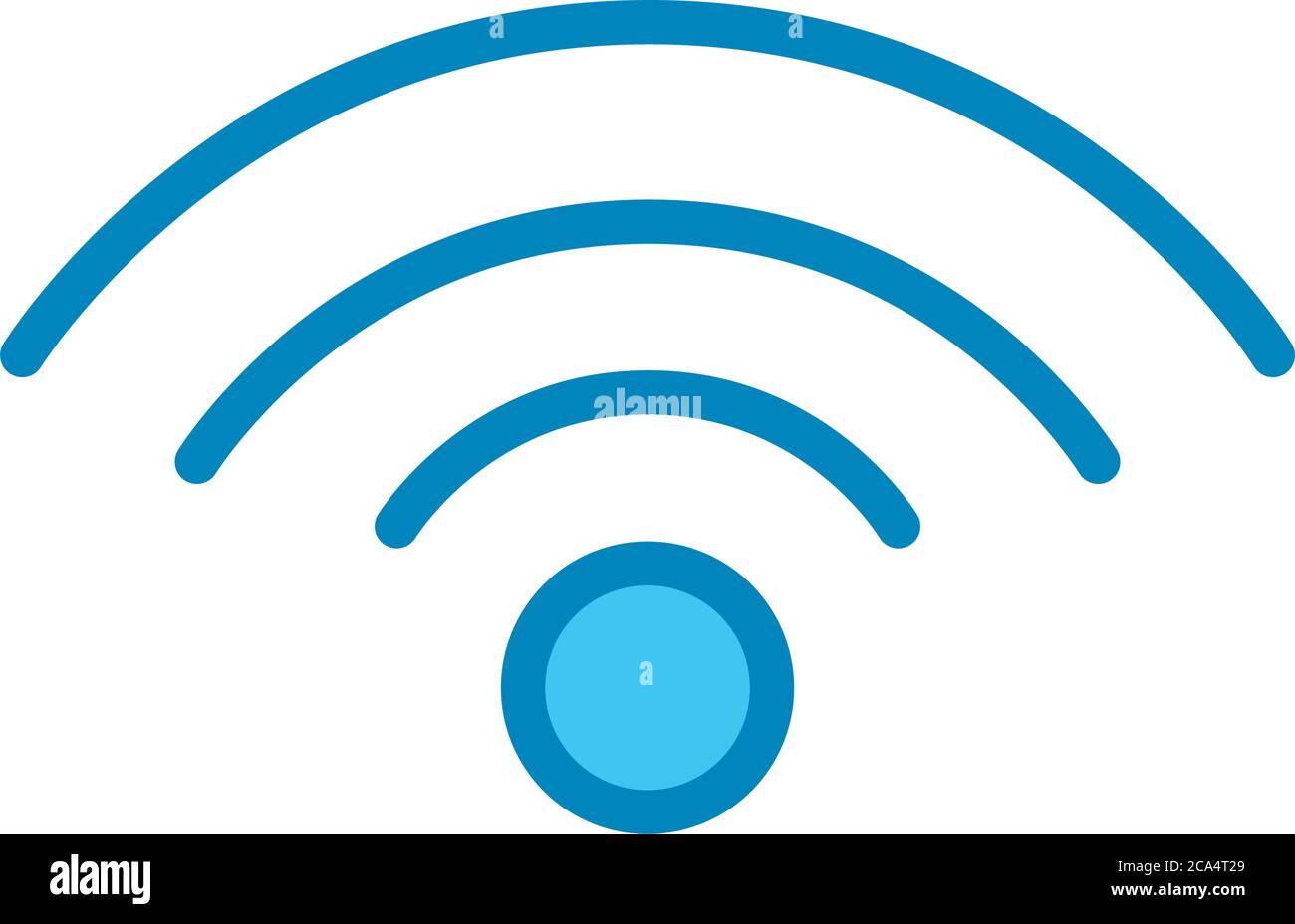 Wifi signal line and gradient style icon design, Internet technology communication connection ...