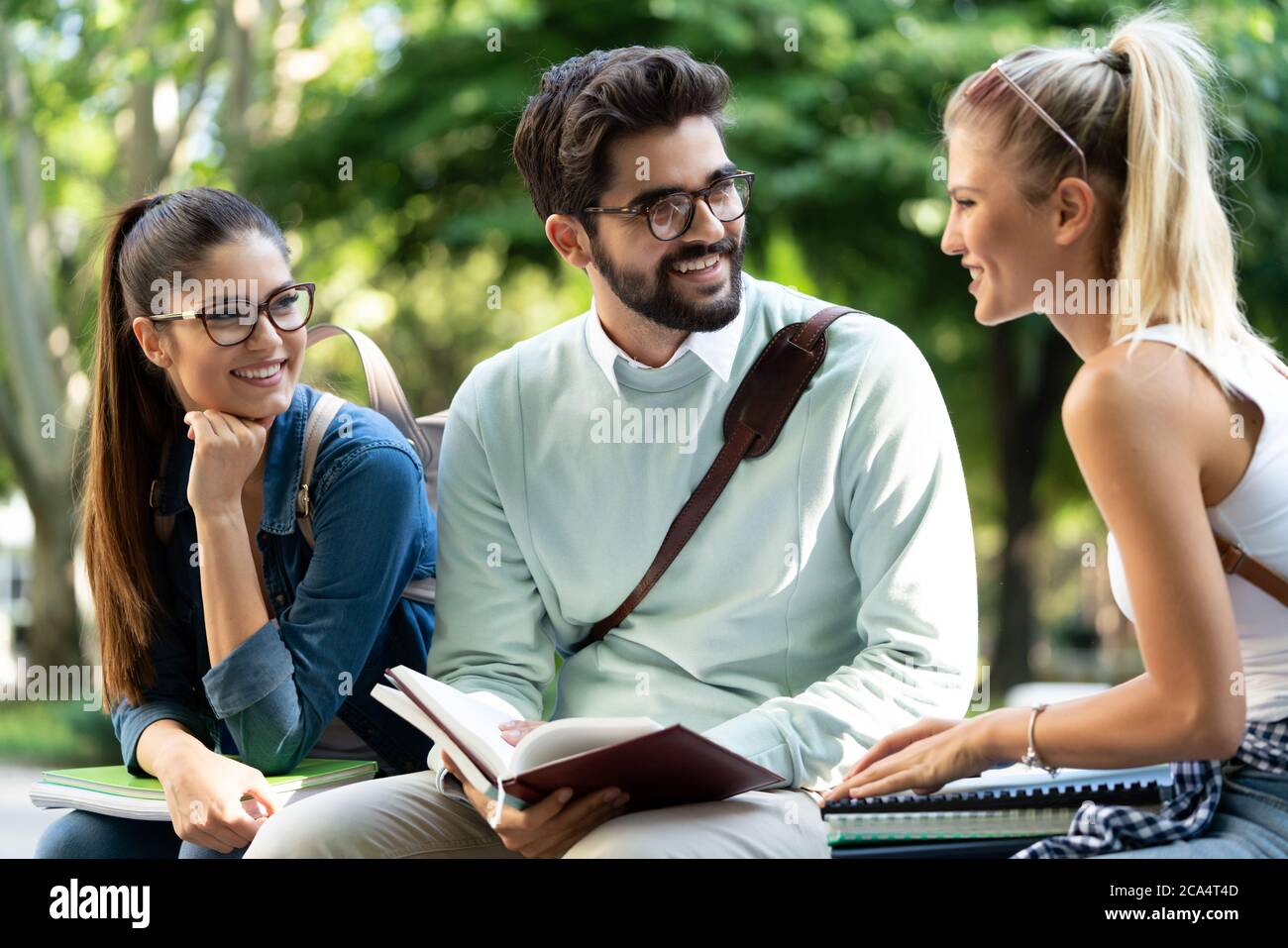 College students studying on university campus outdoor Stock Photo - Alamy