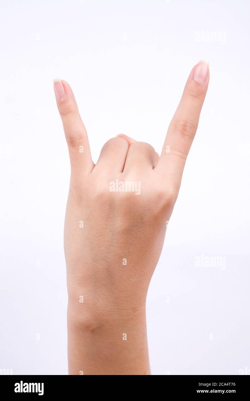 finger hand symbols isolated the concept devil horn rock and roll ...
