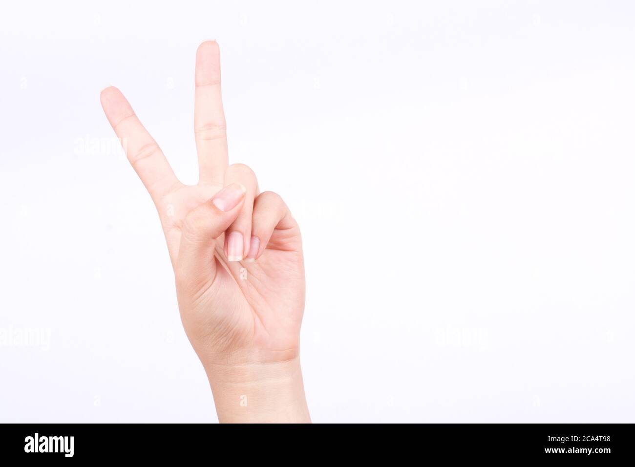 finger hand symbols isolated concept two points lesson learn teaching ...