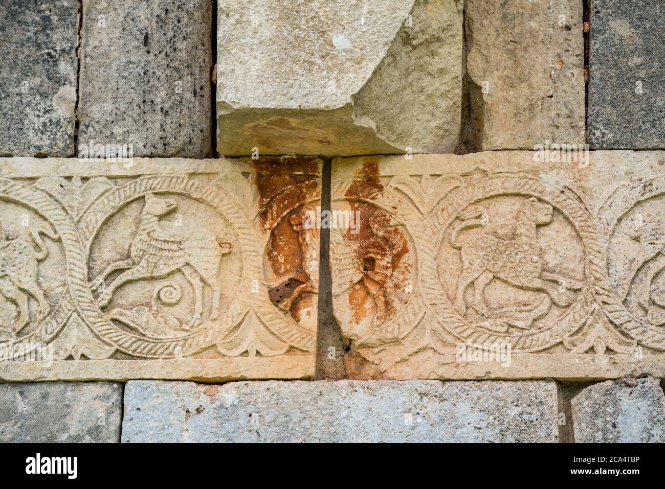 Visigoth church of Santa María de Lara near the village of Quintanilla ...