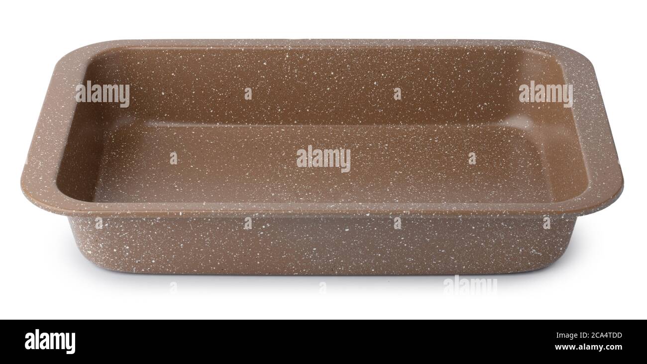 New ceramic baking dish isolated on white Stock Photo - Alamy