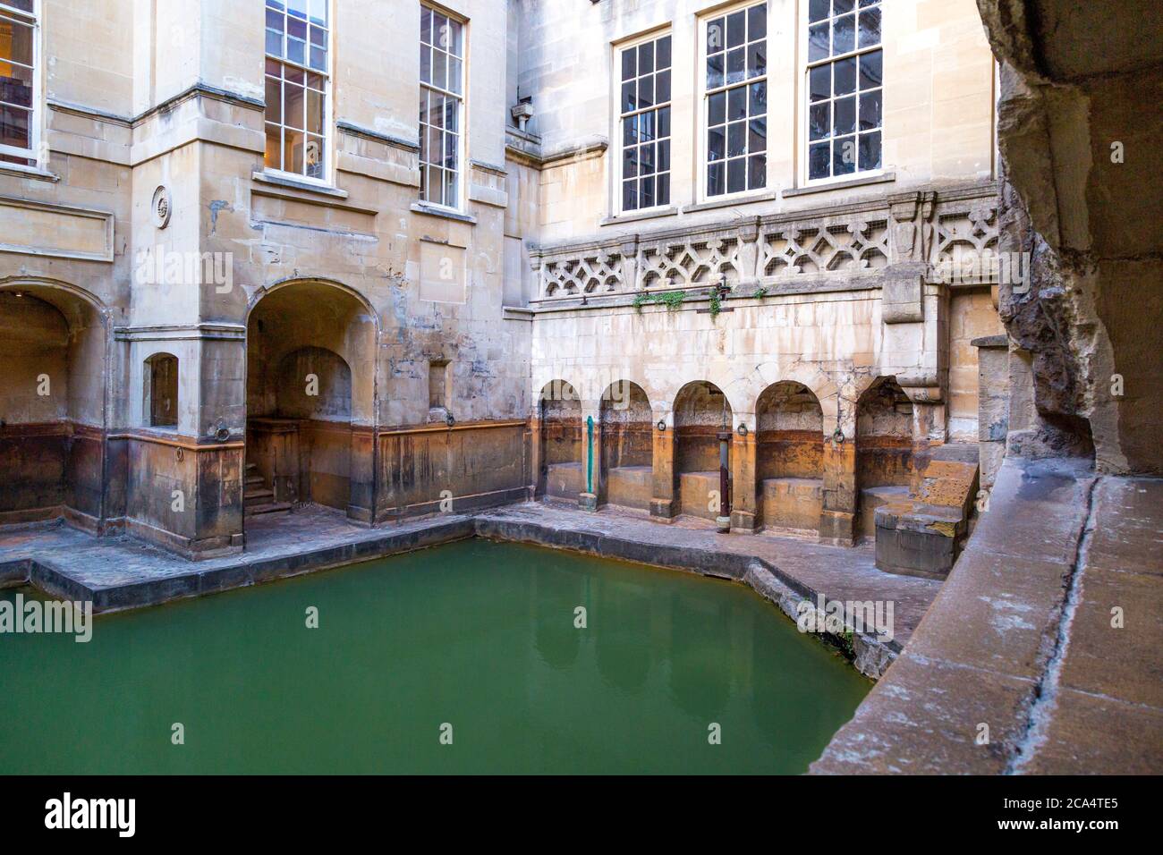 Pool at the Roman Baths, Bath, Somerset, England, UK Stock Photo - Alamy