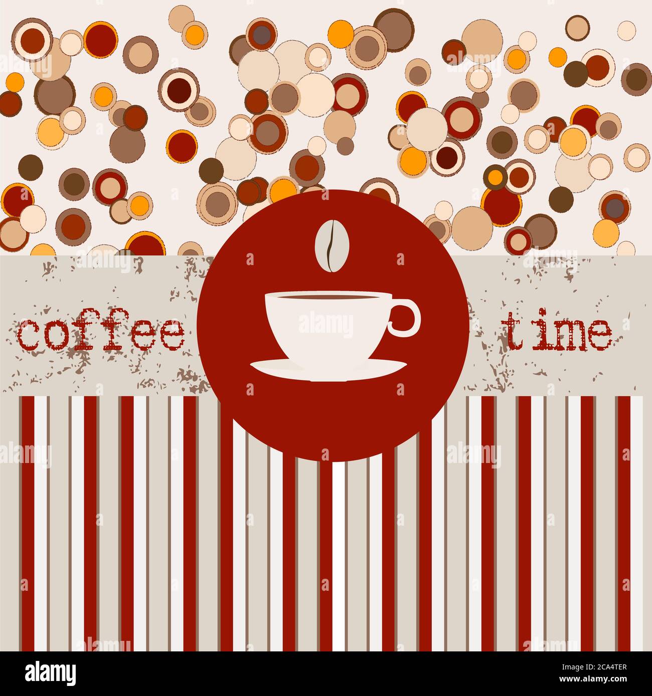 Coffee time cup beans Stock Vector Images - Alamy
