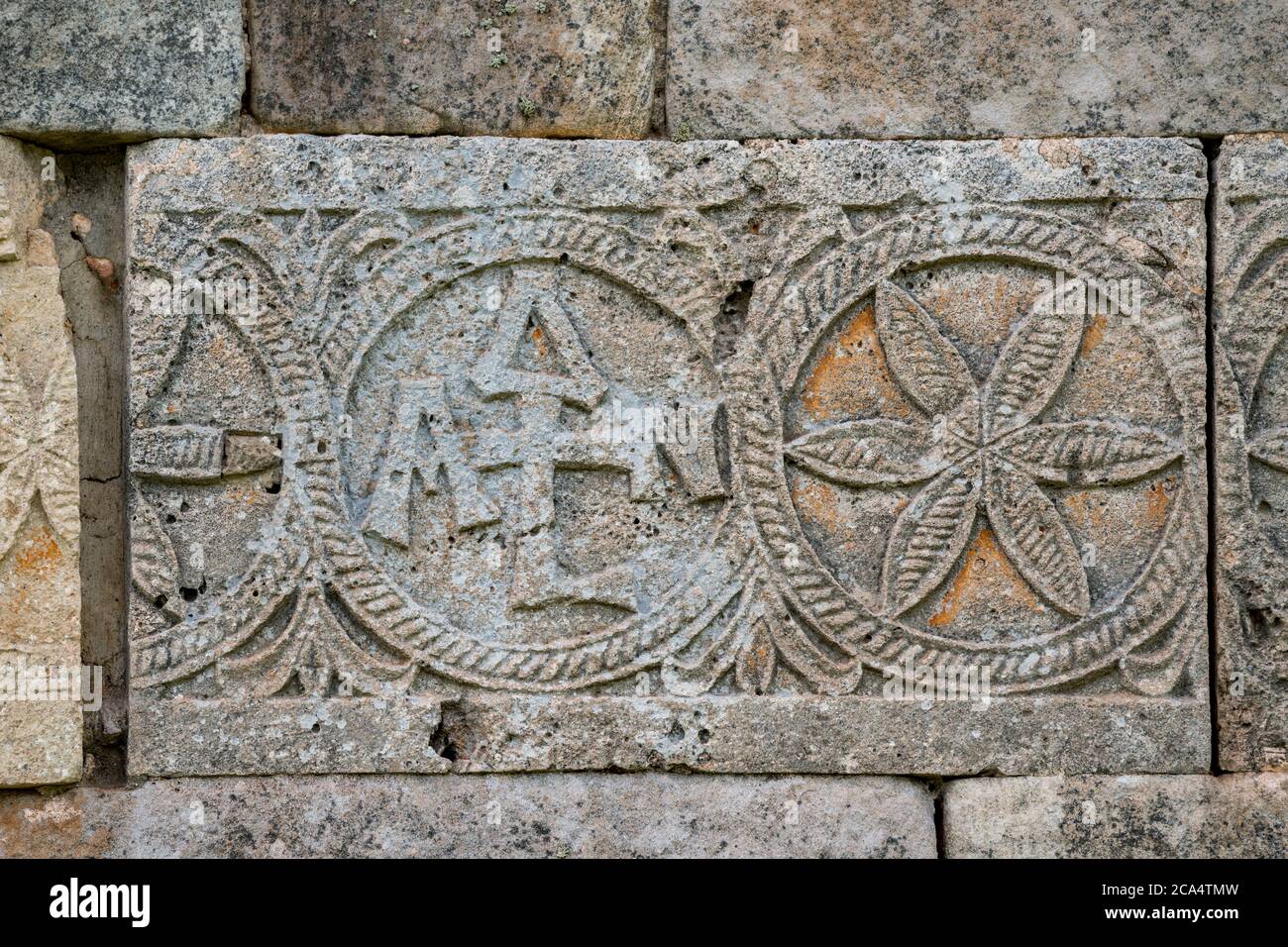 Visigoth church of Santa María de Lara near the village of Quintanilla ...