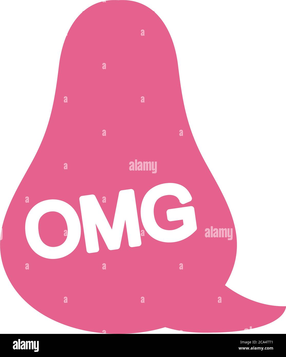 slang bubbles concept, speech bubble with omg word over white ...