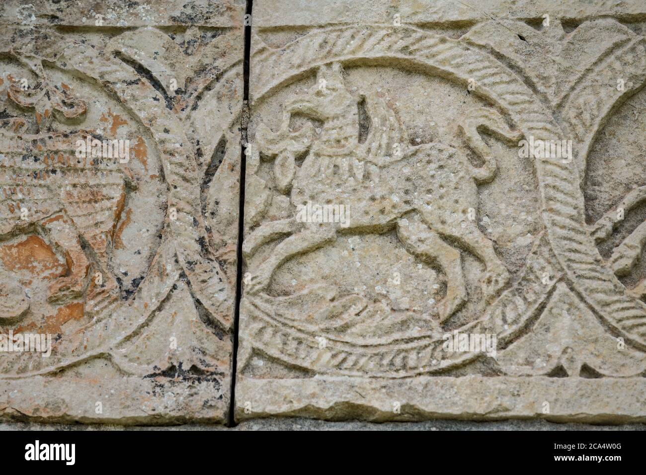 Visigoth church of Santa María de Lara near the village of Quintanilla ...