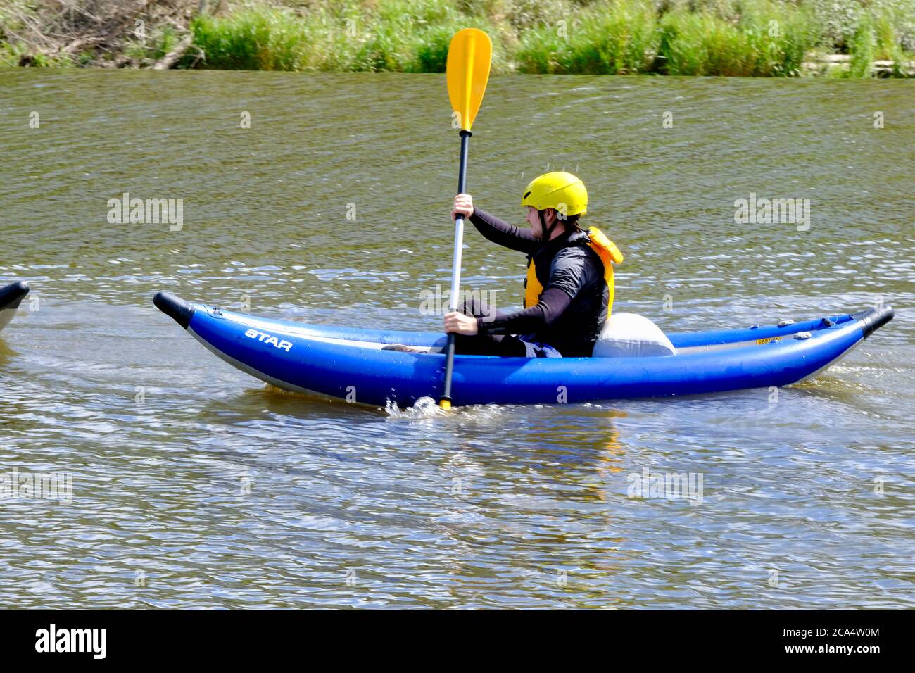 River Dee Chester Cheshire Kayaking sunny day tourist hire boat family ...