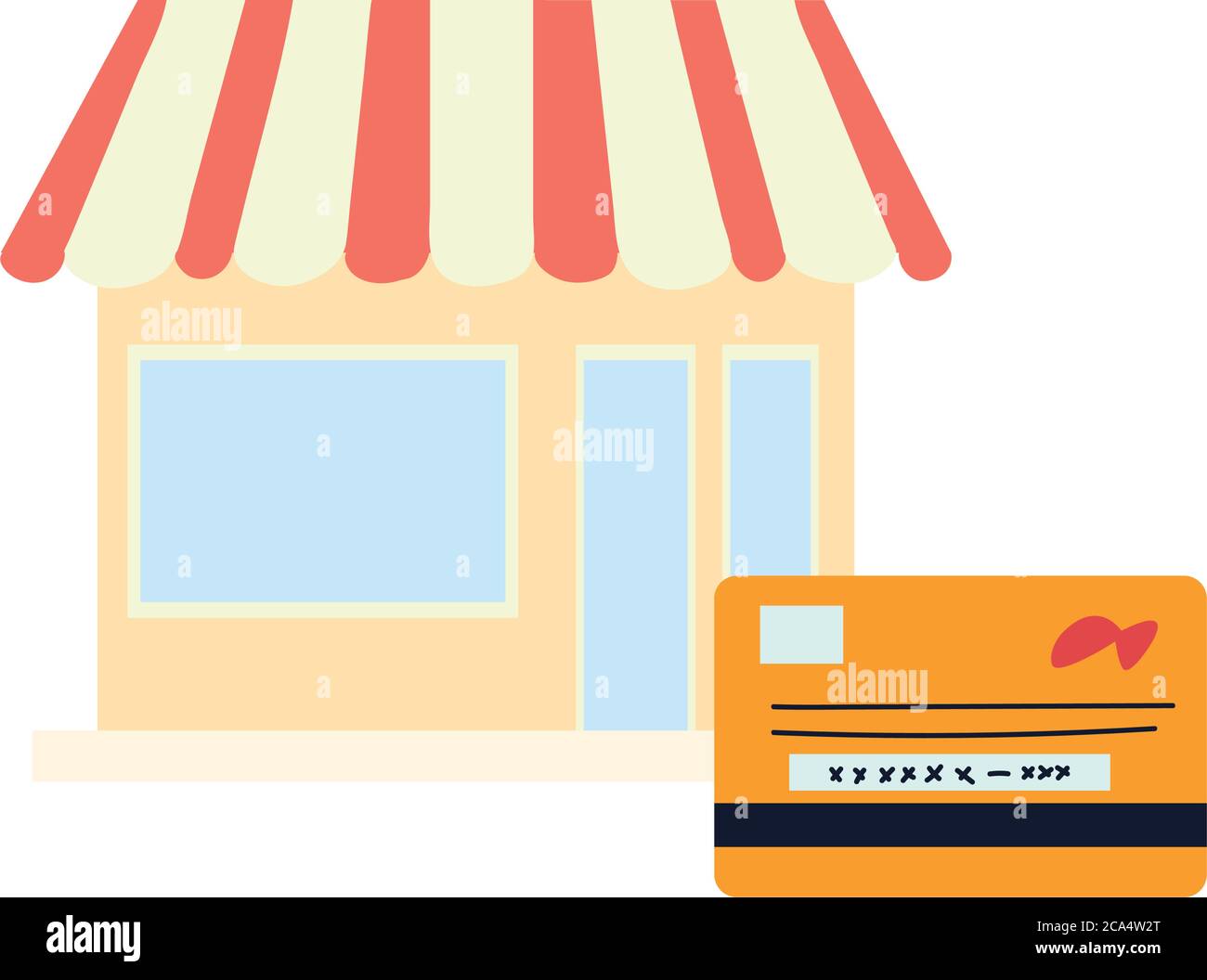 Local business cartoon on white background vector illustration design ...