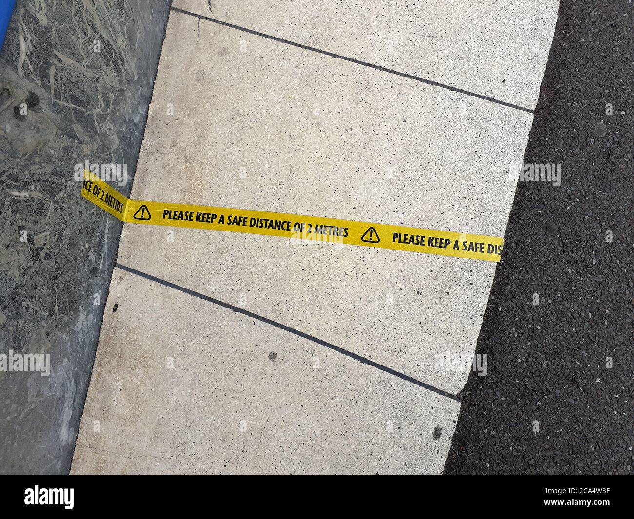 Social distancing signage and notices during height of restrictions and ...