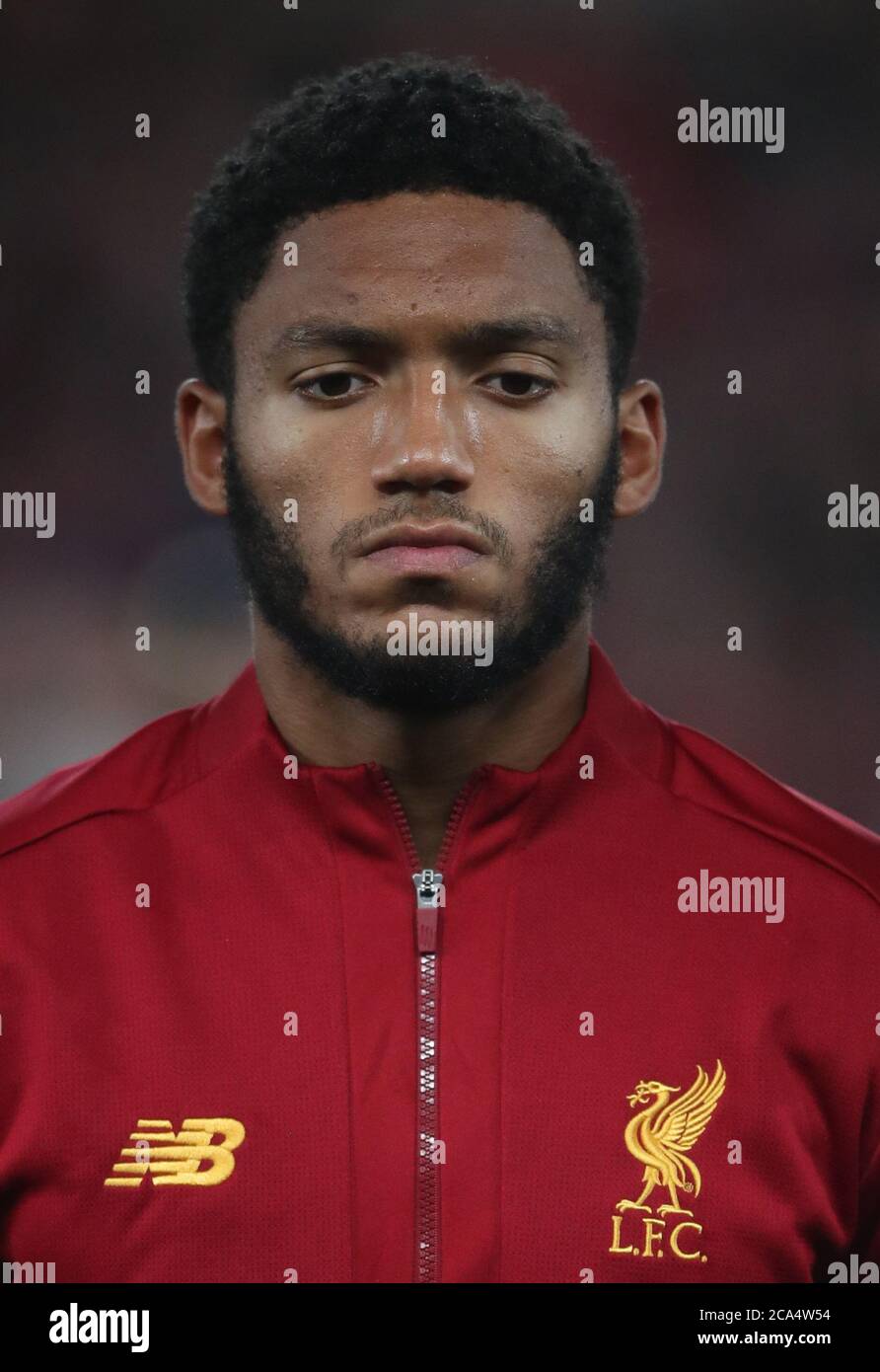Liverpool's Joe Gomez prior to the UEFA Champions League Group E match ...