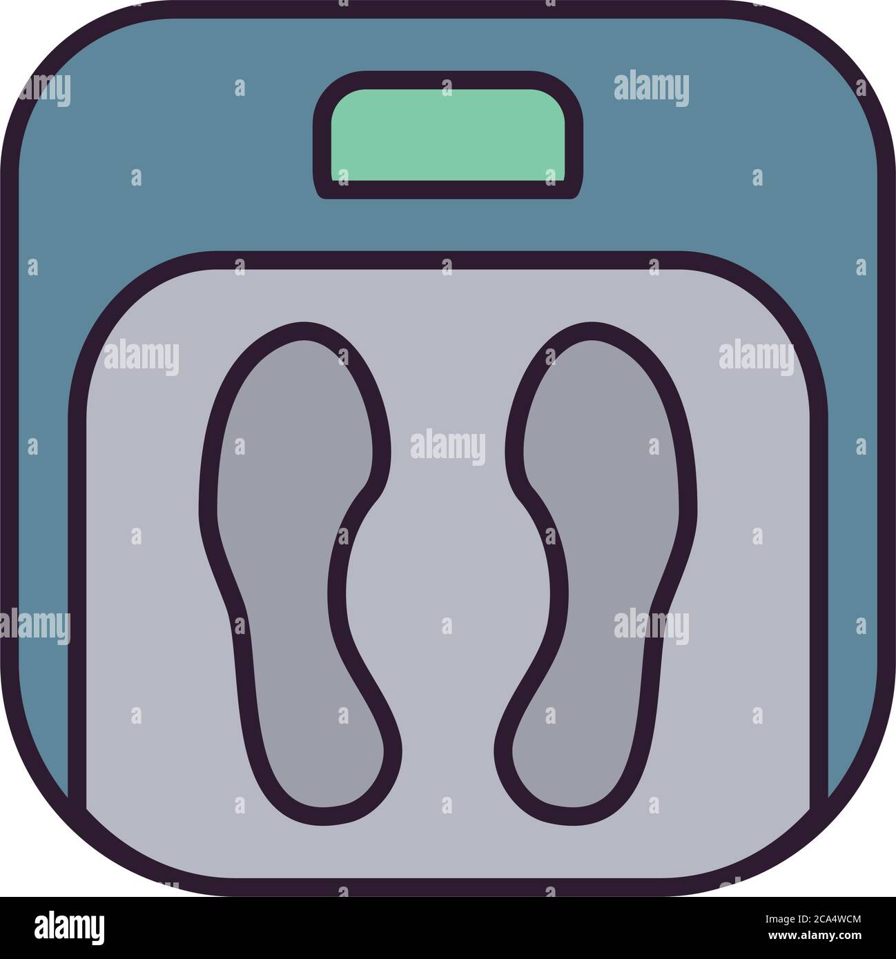scale line and fill style icon design, healthy sport and activity theme ...