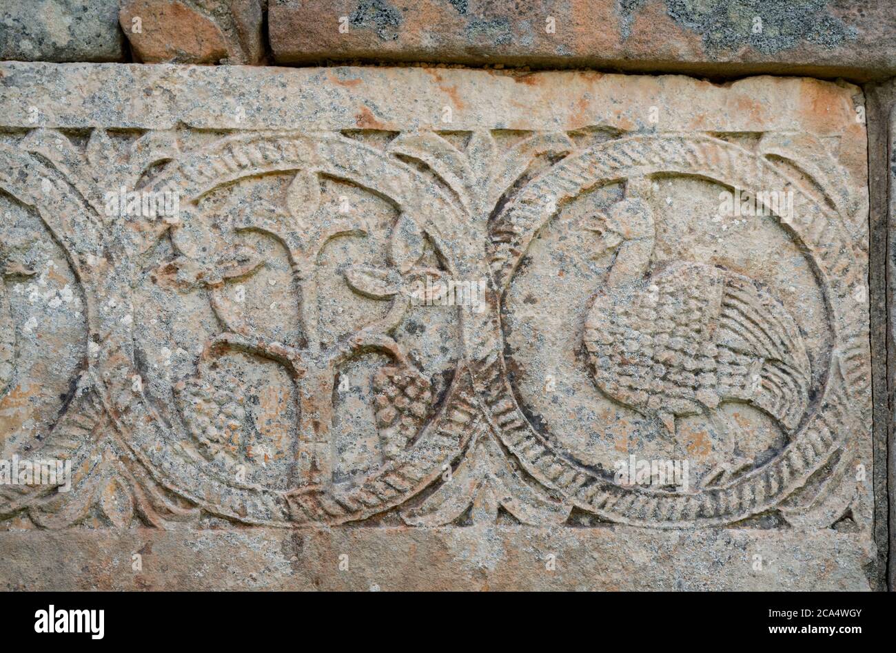 Visigoth church of Santa María de Lara near the village of Quintanilla ...