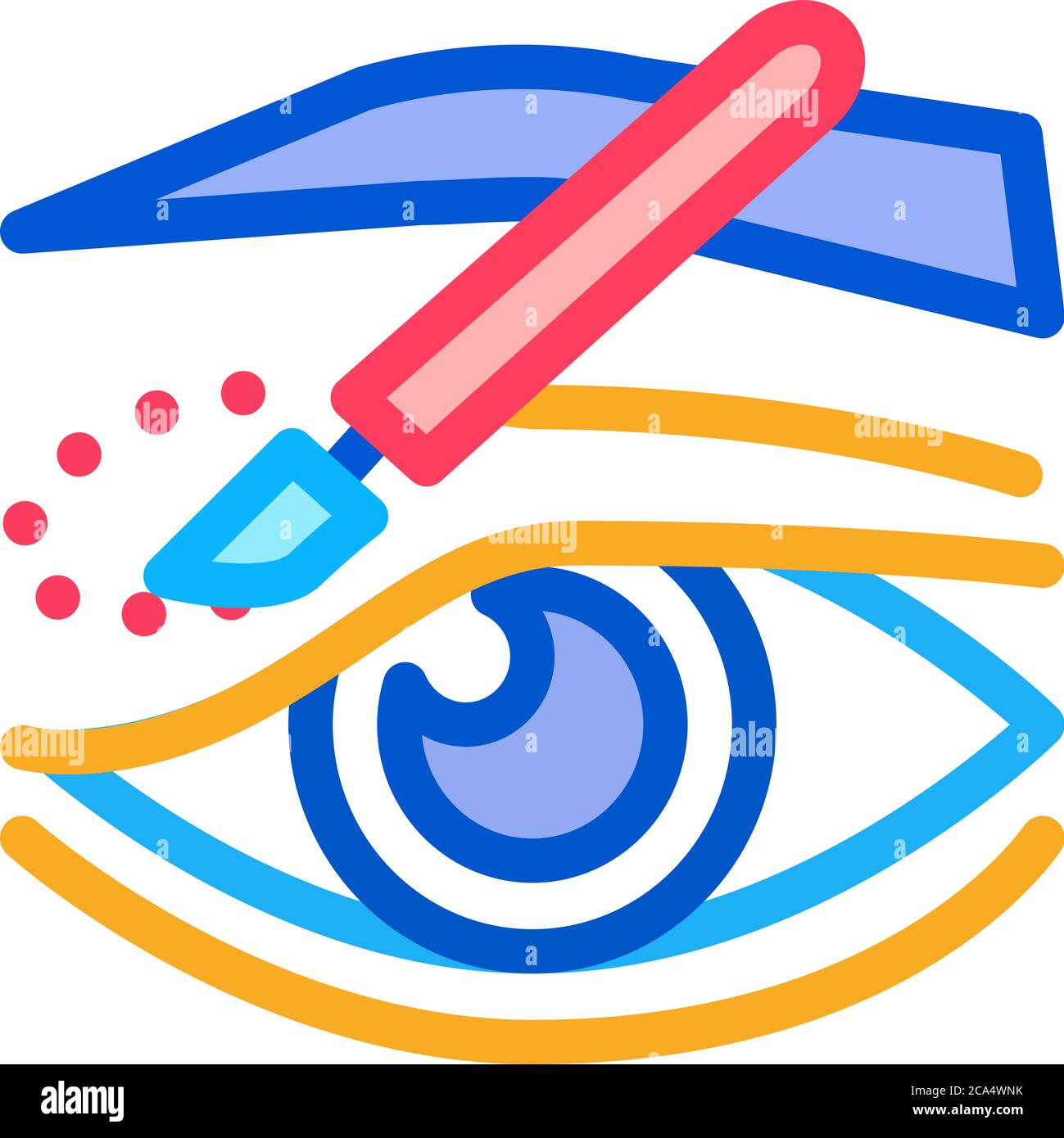 eyelid surgery incision icon vector outline illustration Stock Vector ...