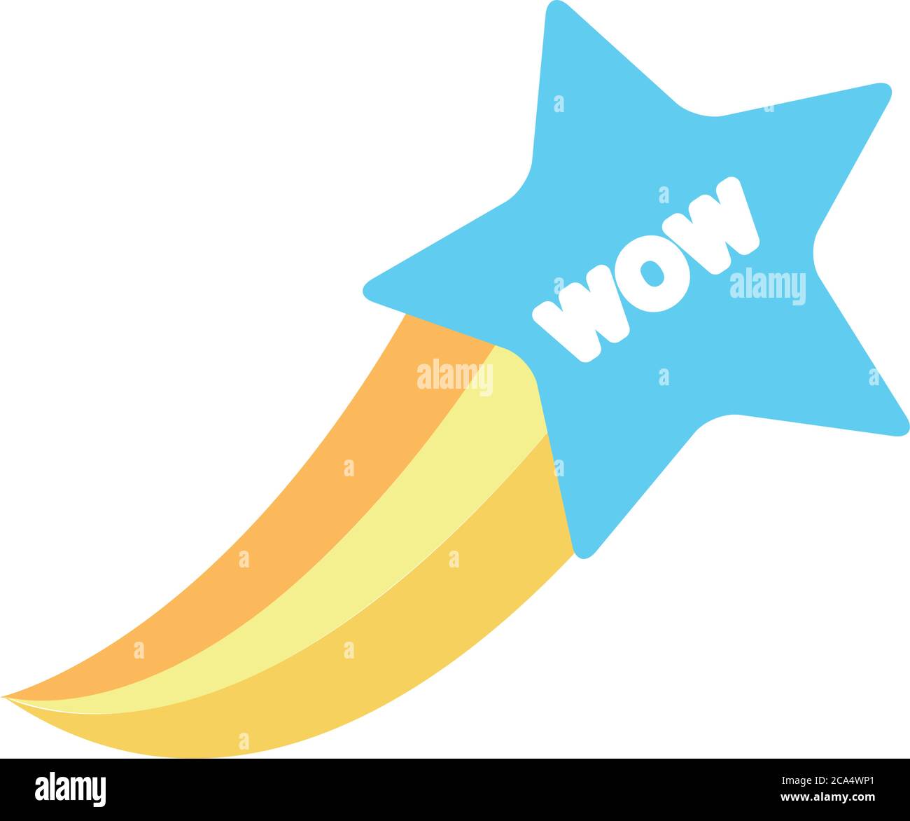 slang bubble concept, star with wow word over white background, line ...