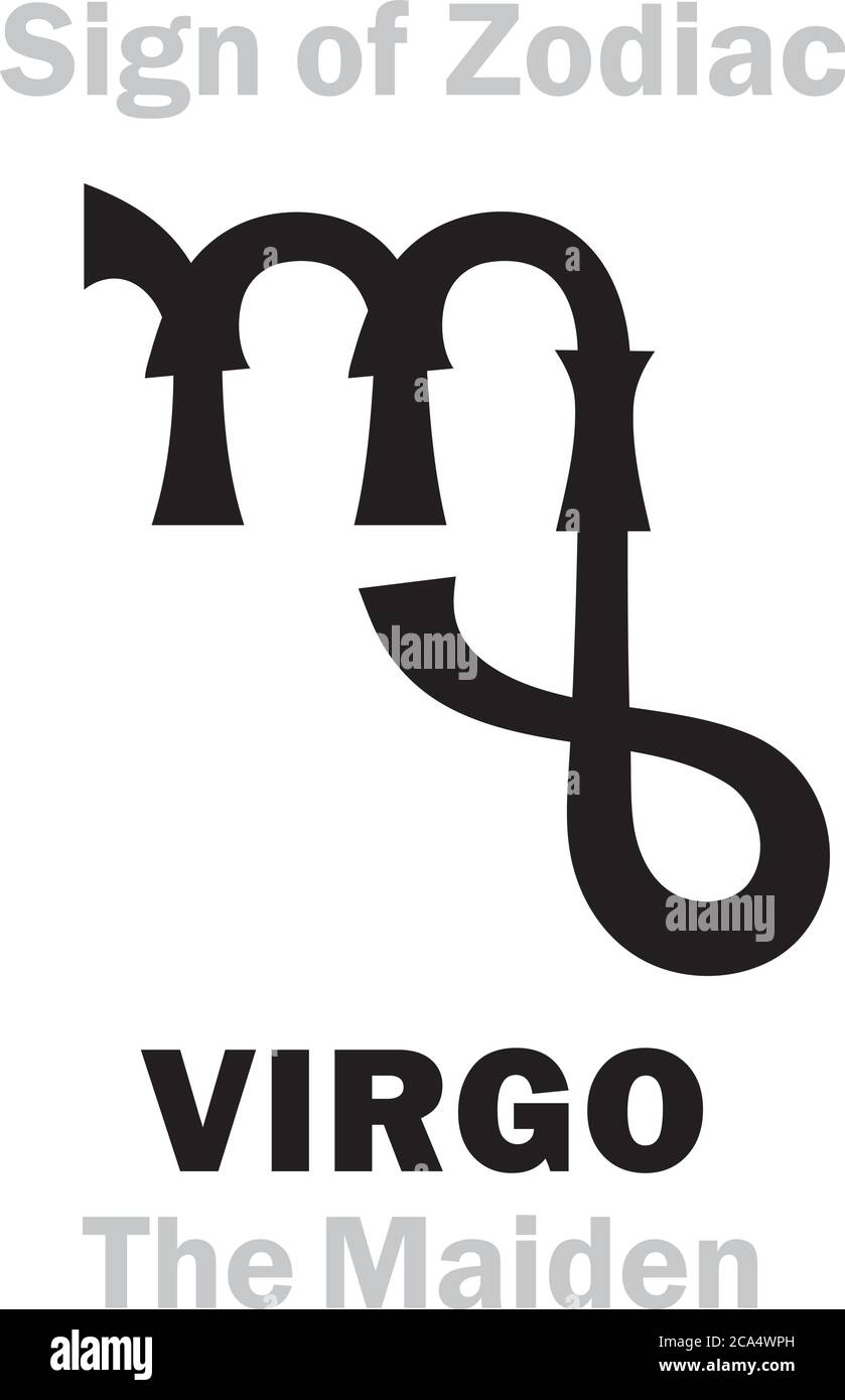 Astrology Alphabet: Sign of Zodiac VIRGO (The Maiden / The Virgin ...