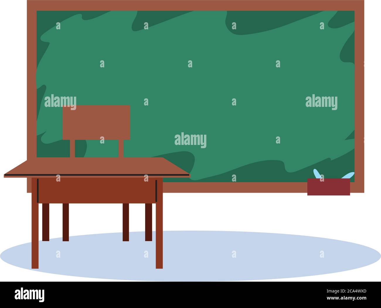 school class room interior with blackboard vector illustration design ...