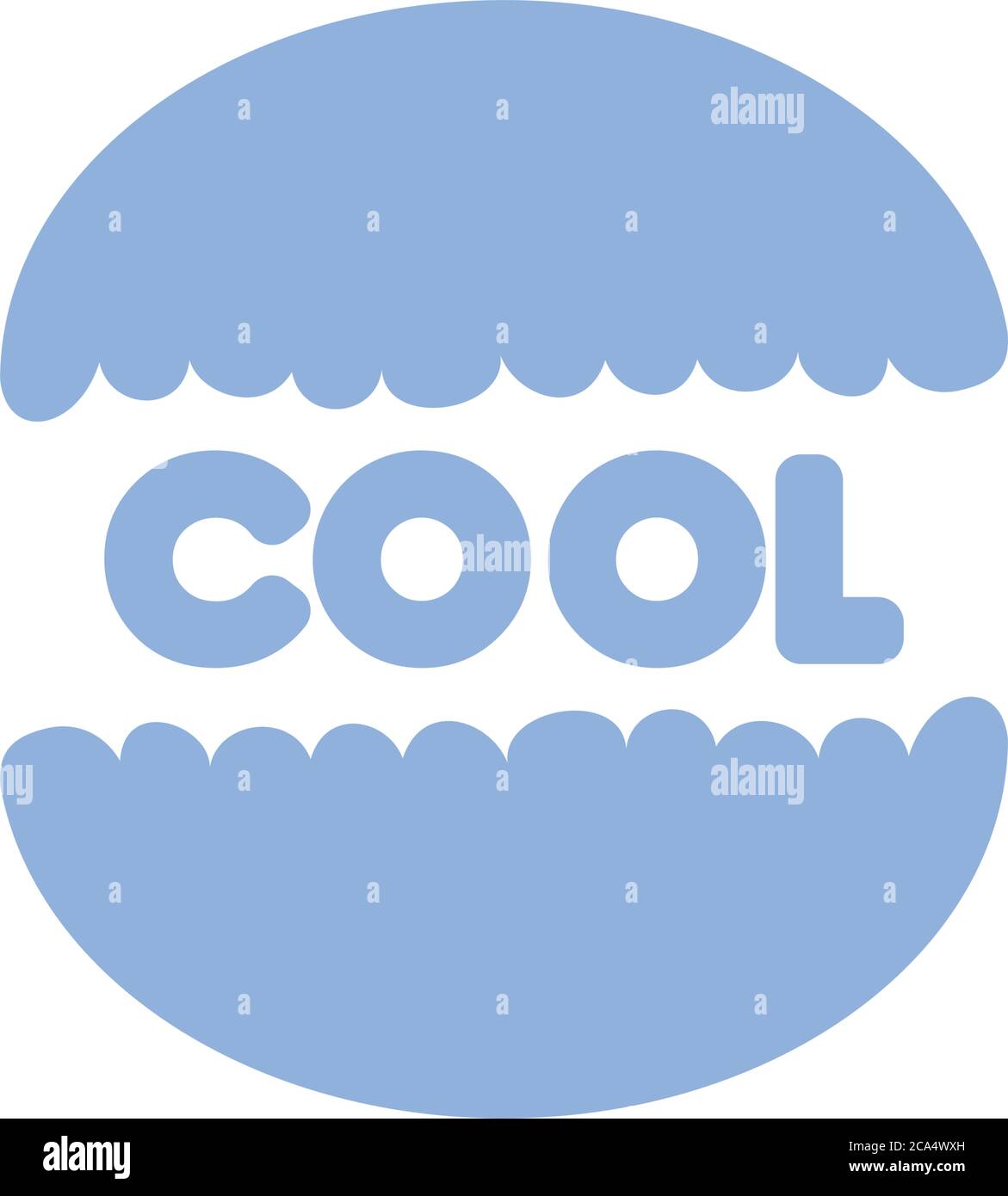 slang bubble concept, cookie with cool word over white background, line ...