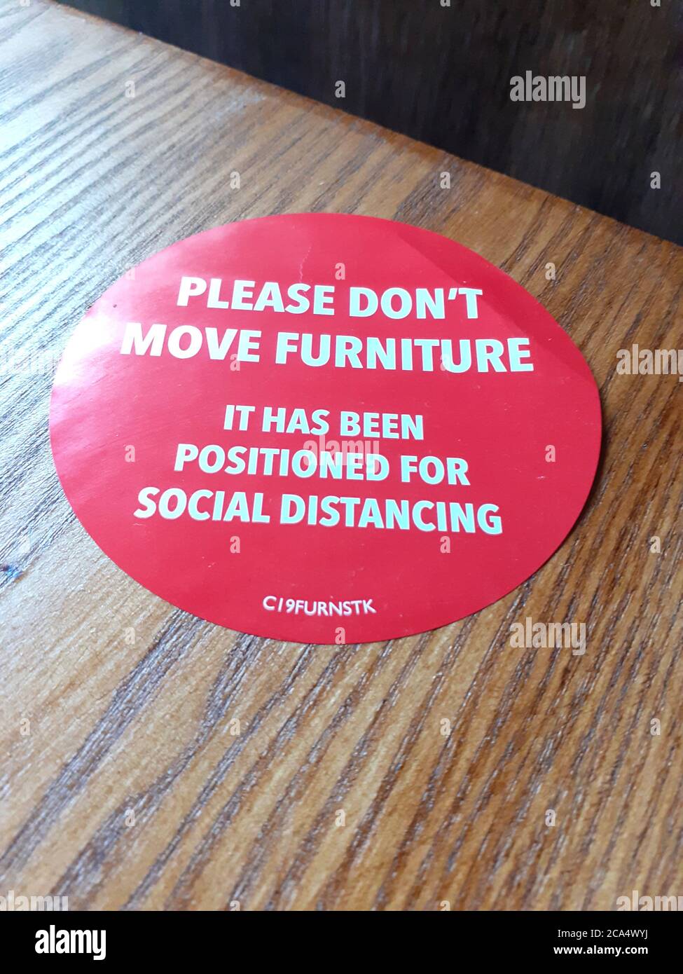 Social distancing signage and notices during height of restrictions and ...